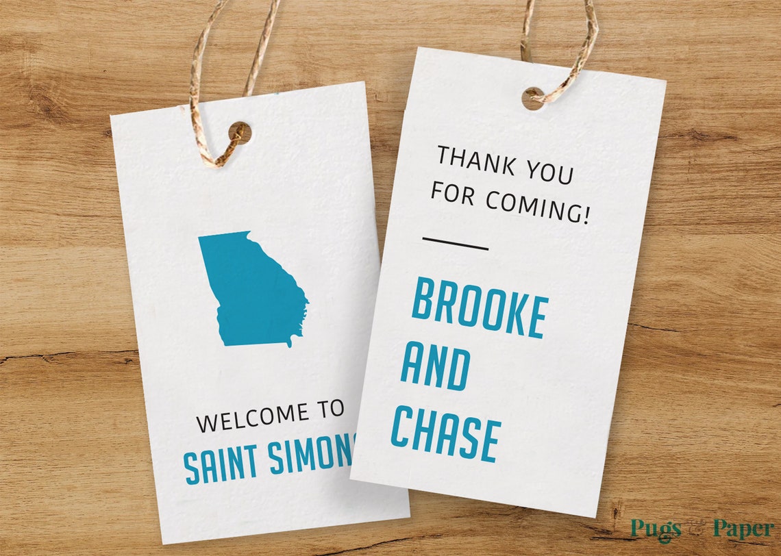 Welcome Tags for Wedding Bags / Personalized State Welcome Tag / Out of ...