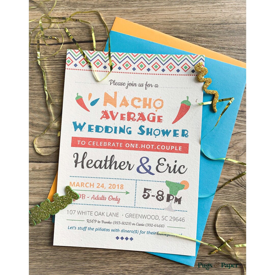 Nacho Average Couples Shower Invitation, Fiesta Co-ed Shower Party ...