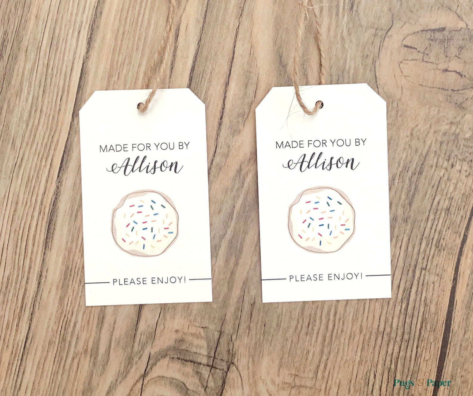 Baked Goods Tag / Sugar Cookie Tag/ Personalized Product Tags - Etsy