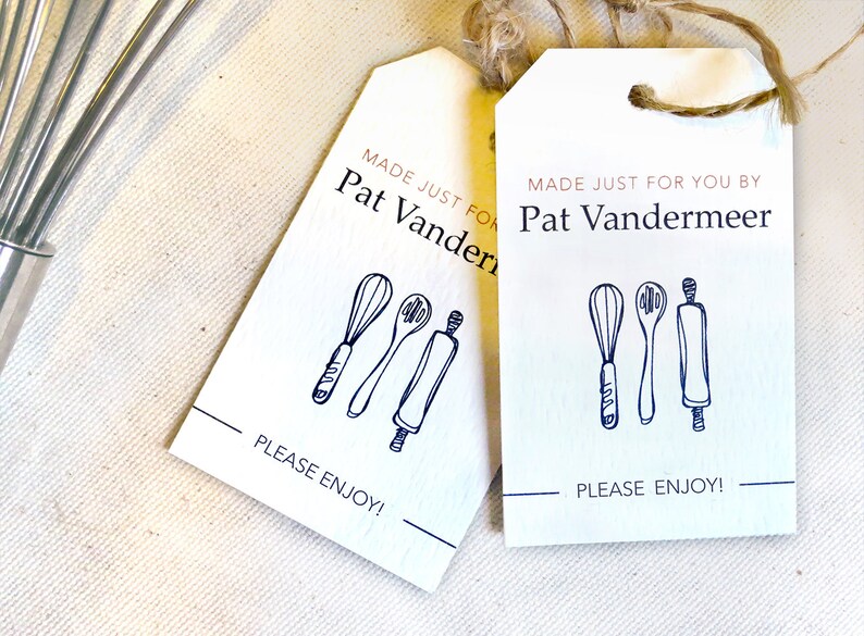 Baked Goods Tag / Custom Product Tags Made With Love Baked | Etsy