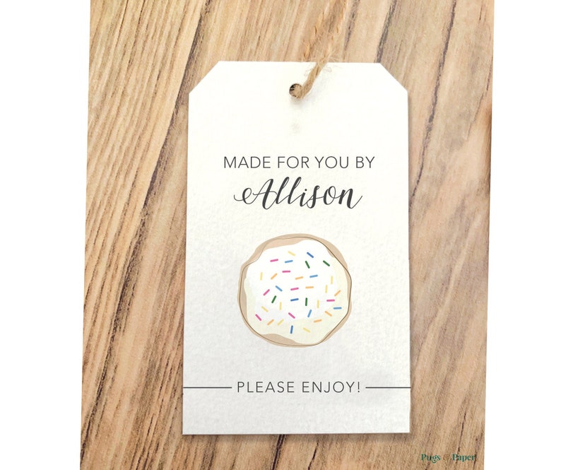 Baked Goods Tag / Sugar Cookie Tag/ Personalized Product Tags, Made ...