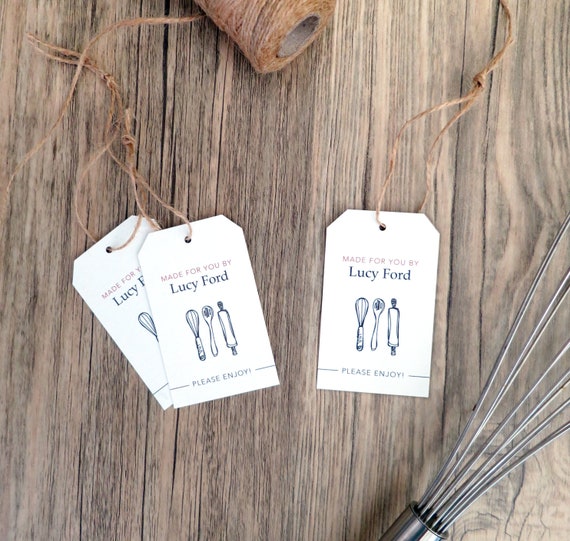 Baked Goods Tag / Custom Product Tags Made With Love Baked | Etsy