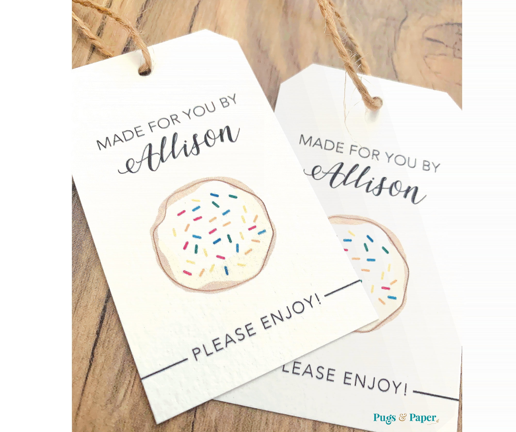Baked Goods Tag / Sugar Cookie Tag/ Personalized Product Tags, Made ...