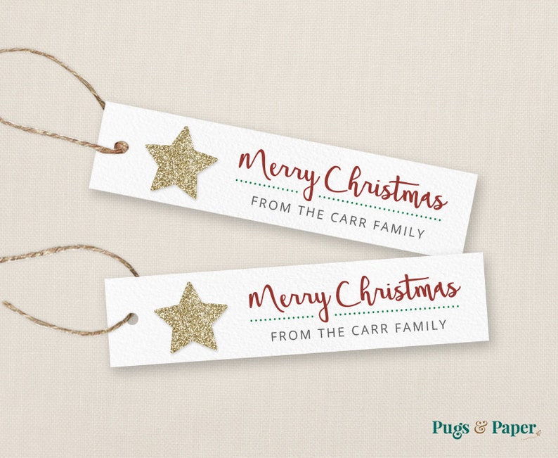 Family Christmas Gift Tags/ Holiday Gift Tags/ Christmas Present Tags ...
