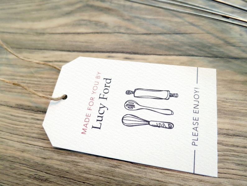 Baked Goods Tag / Custom Product Tags Made With Love Baked | Etsy