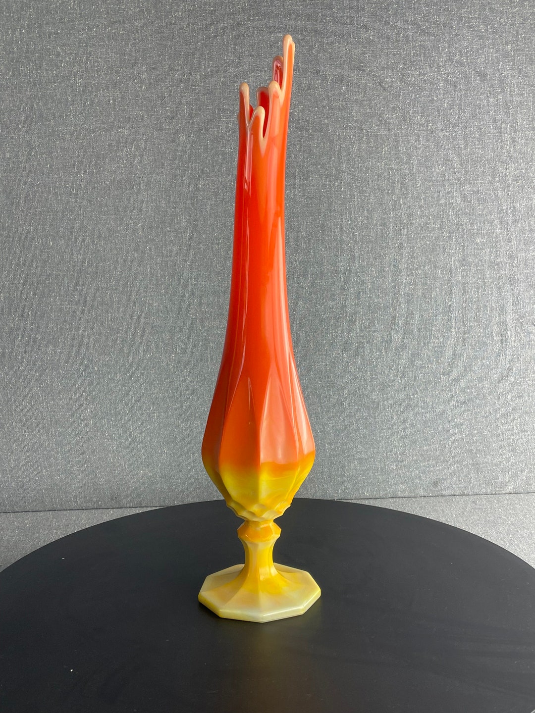 L.E. Smith Bittersweet Dominion 23-1/2inch Swung Glass Vase - Etsy