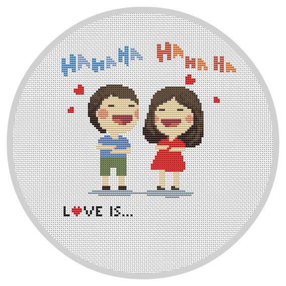 LOVE IS... Cross Stitch Pattern PDF Wedding cross stitch Love | Etsy