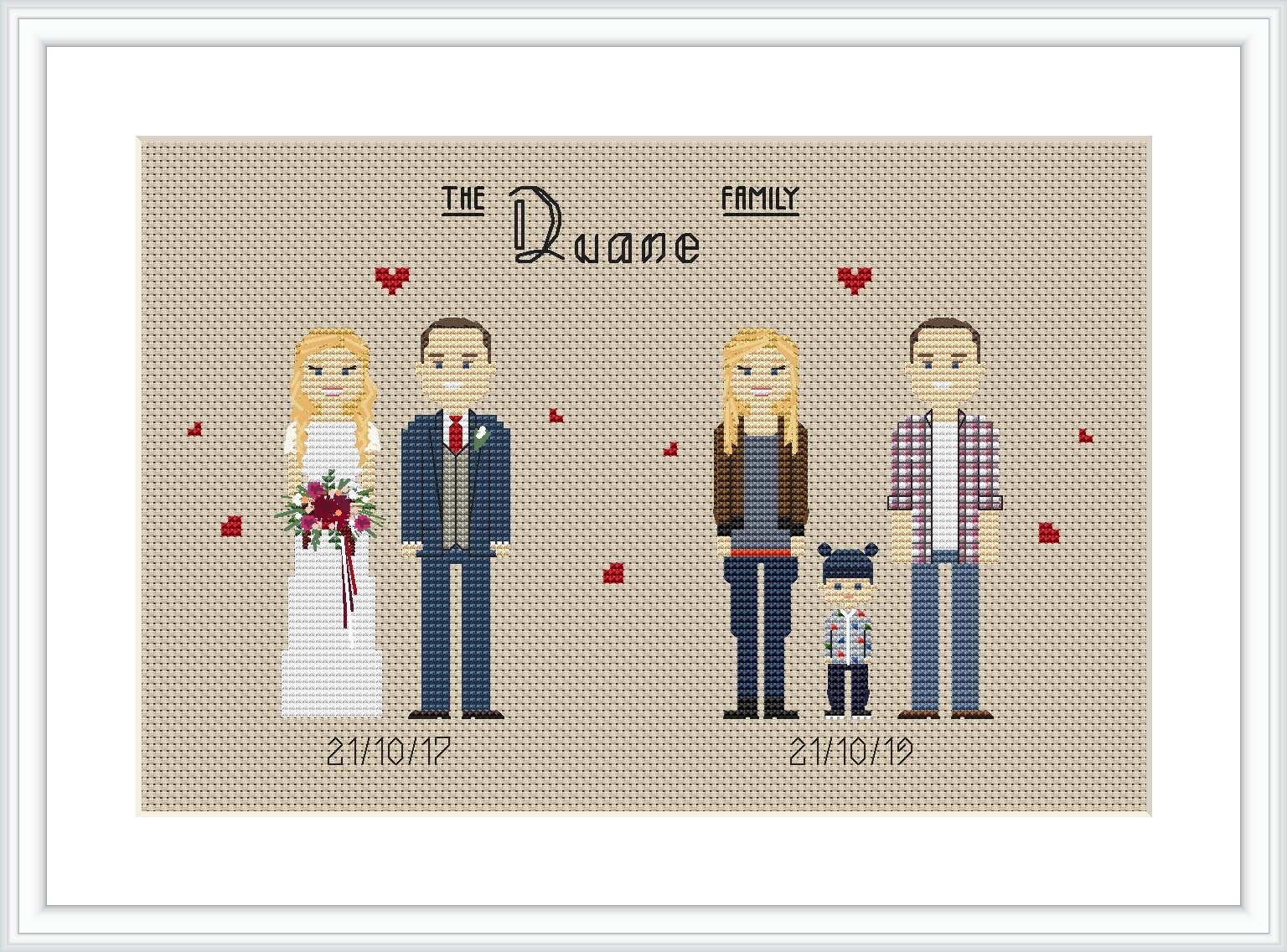Personalized Cross Stitch PDF Pattern Custom Family | Etsy