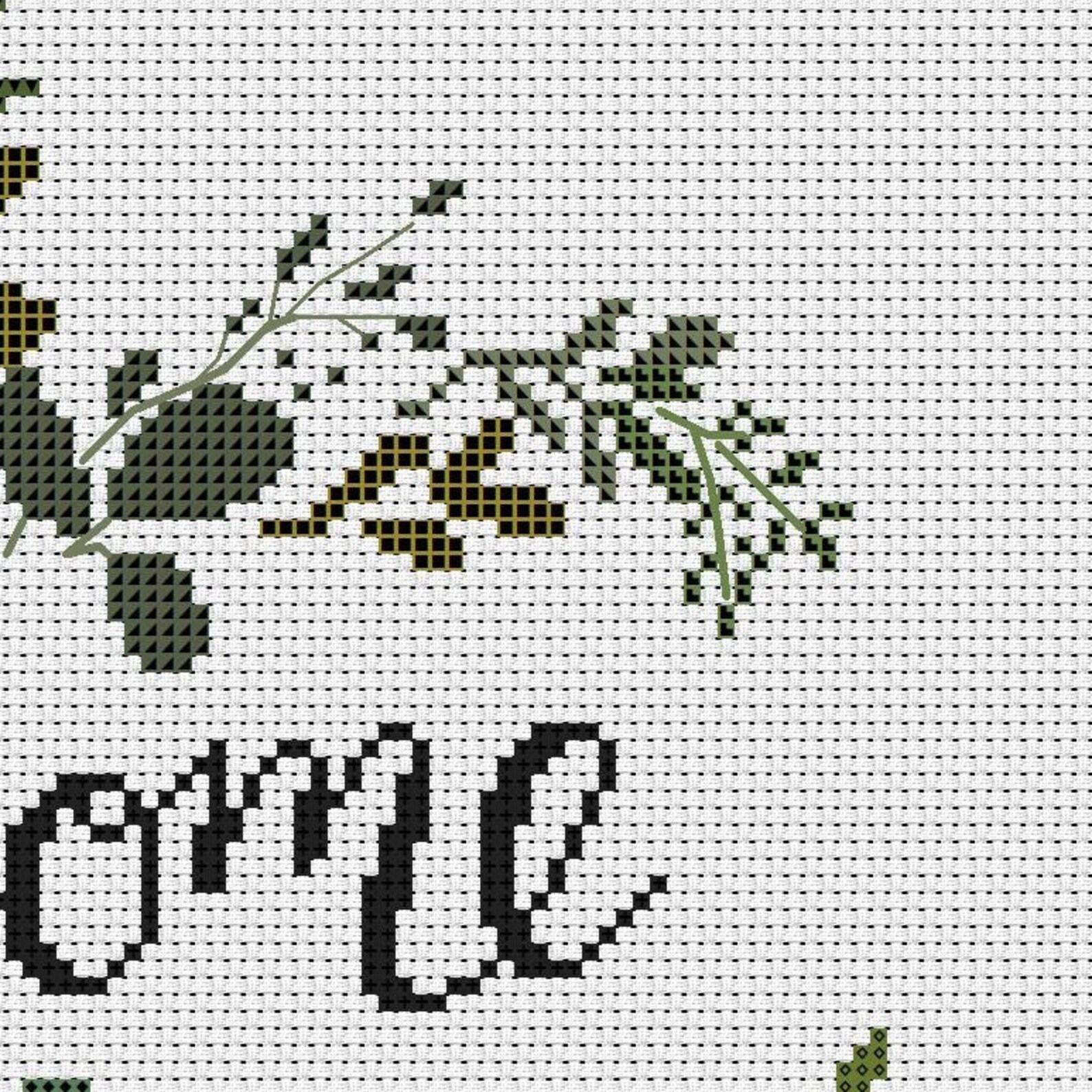 Welcome Cross Stitch Pattern Modern Cross Stitch Floral - Etsy