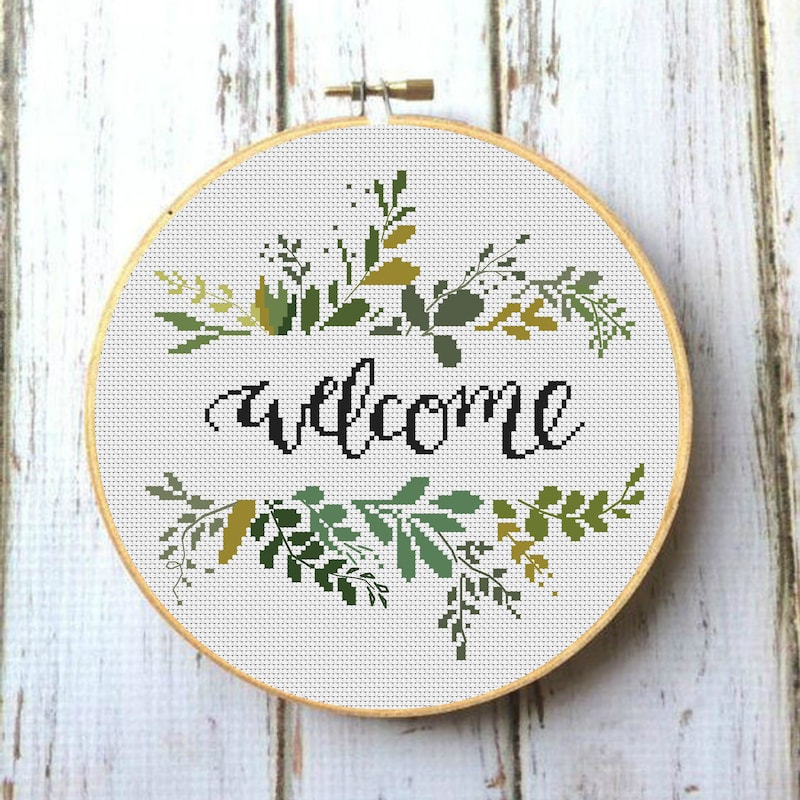 Welcome Cross Stitch Pattern - Etsy
