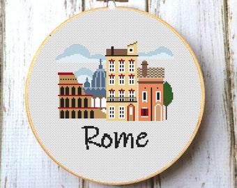 Rome Cross Stitch - Etsy