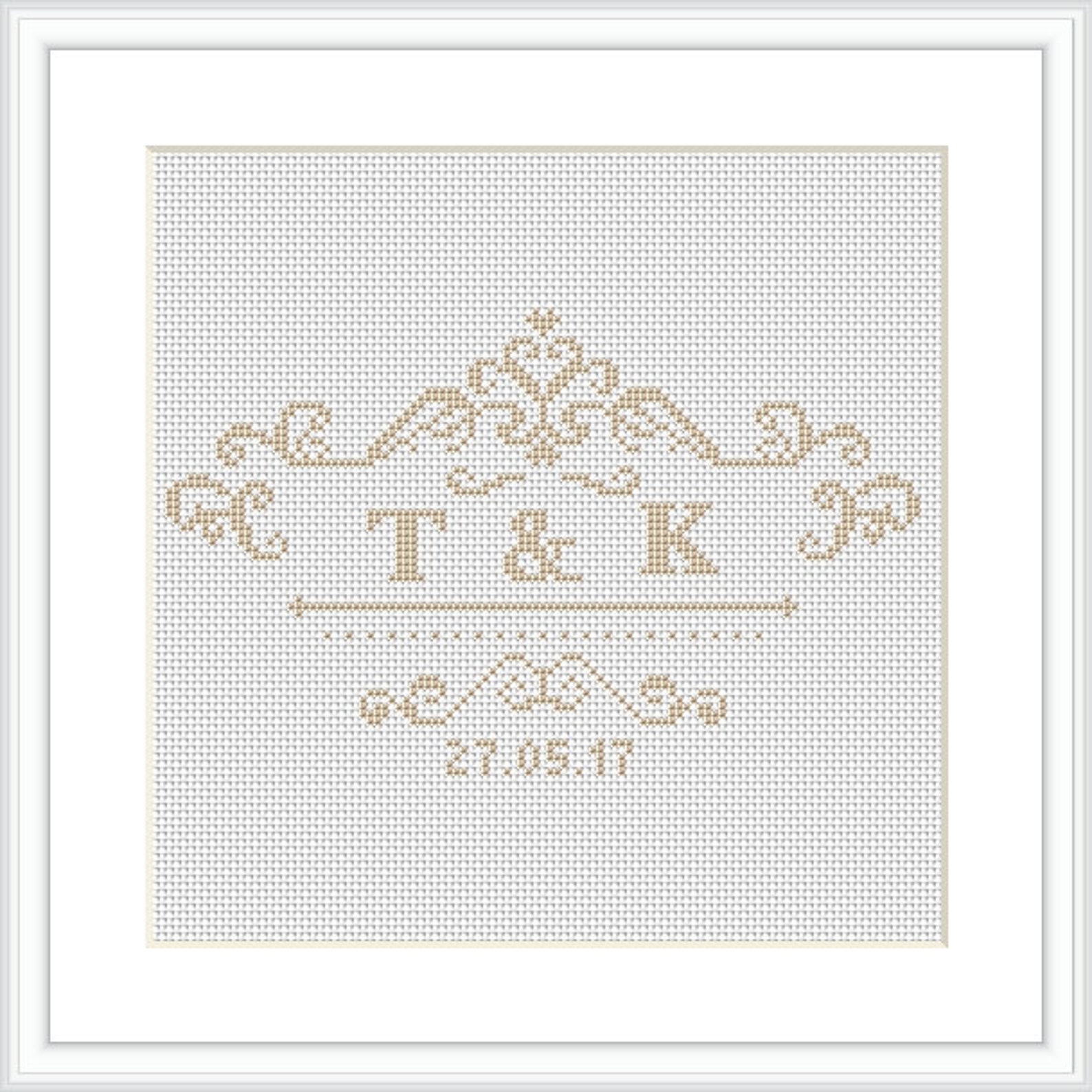 Wedding Cross Stitch Pattern PDF Personalized Wedding Gifts Instant ...
