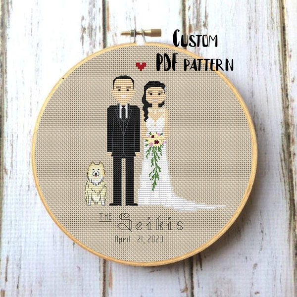 Cross Stitch Pattern Wedding Couple - Etsy