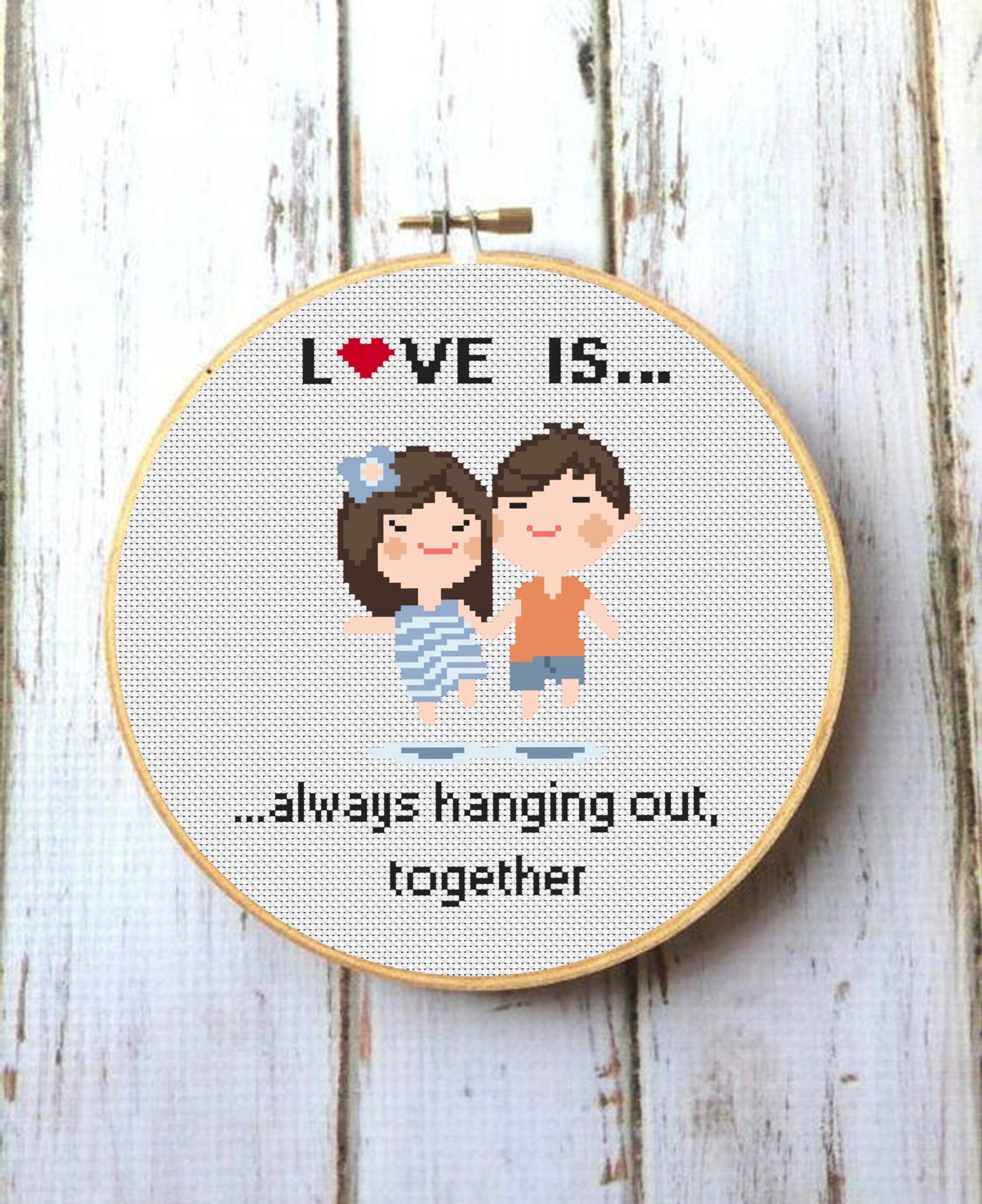 LOVE IS...Cross Stitch Pattern PDF Counted cross stitch | Etsy