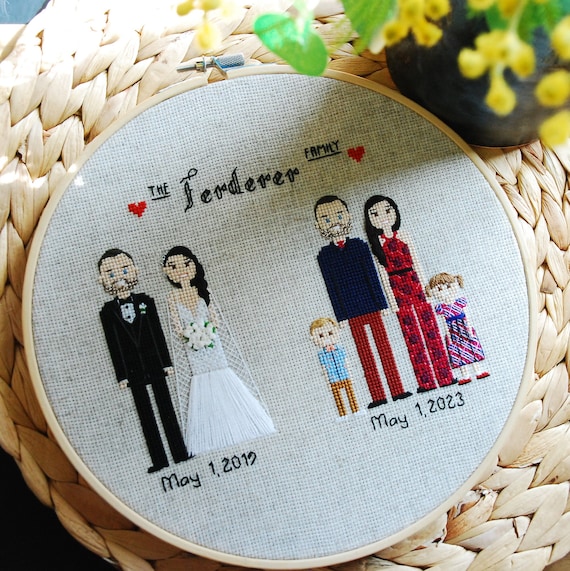 Buy 5th Anniversary Gift for Husband or Wife Custom Family Portrait 5 Year Wedding Anniversary Gift Ideas for Her for Him Online in India Etsy