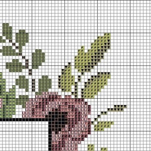 Floral Baby Birth Announcement Greenery Modern Cross Stitch Pattern ...