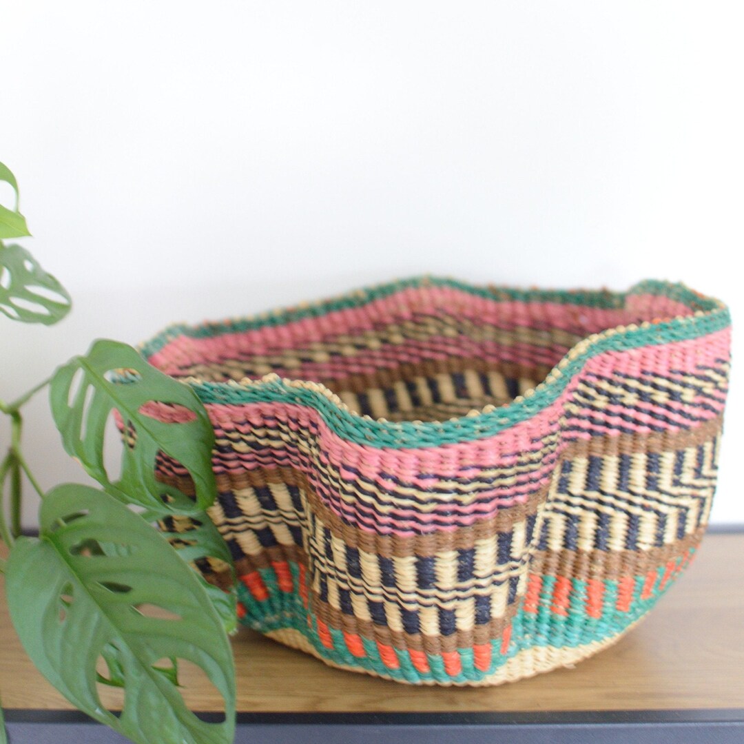 Bolga Wave Basket, Pakurigo Wave, Ghana Baskets, Storage Decor ...
