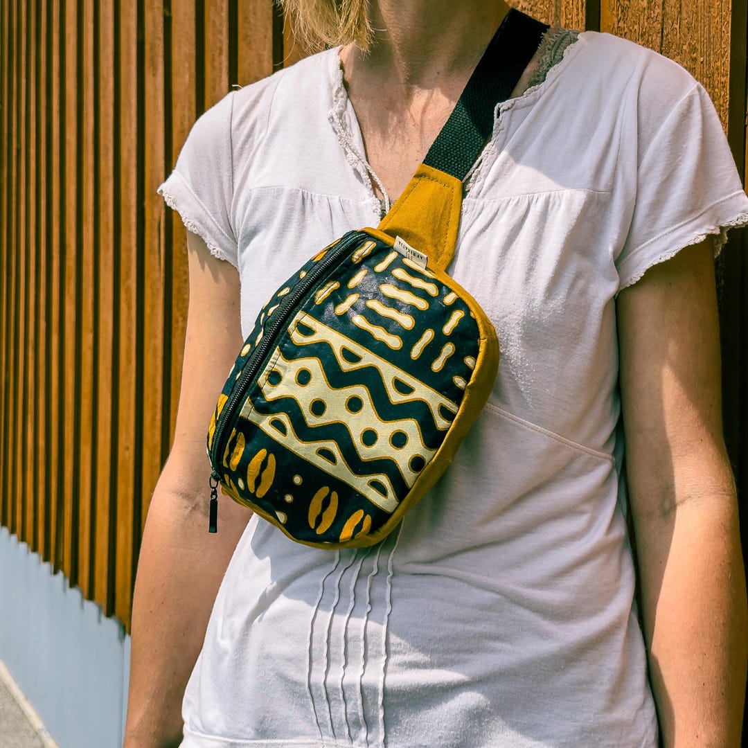 Handmade African Fabric Bum Bag | Waist or Crossbody Bag - Etsy