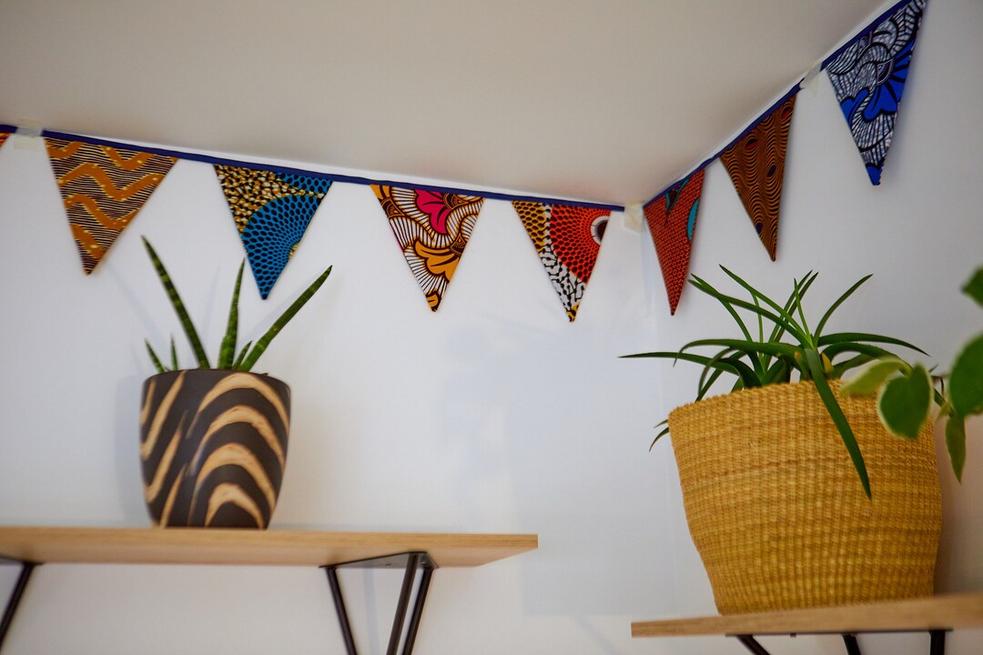 Bunting Banner African Fabric, Bunting Flags, Baby Bunting, Celebration ...