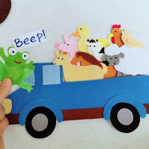 Little Blue Truck Farm Animals Felt Story Activity/construction Truck ...