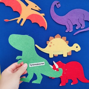 Five Little Dinosaurs Felt Story/ece/kid Dino Song Circle Time/flannel ...