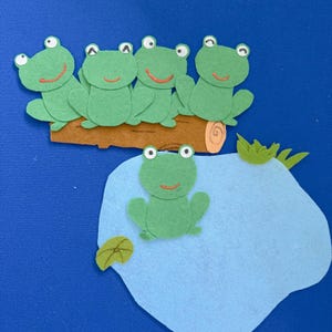 Five Little Speckled Frogs Felt Board Activity Set/ Flannel Board ...
