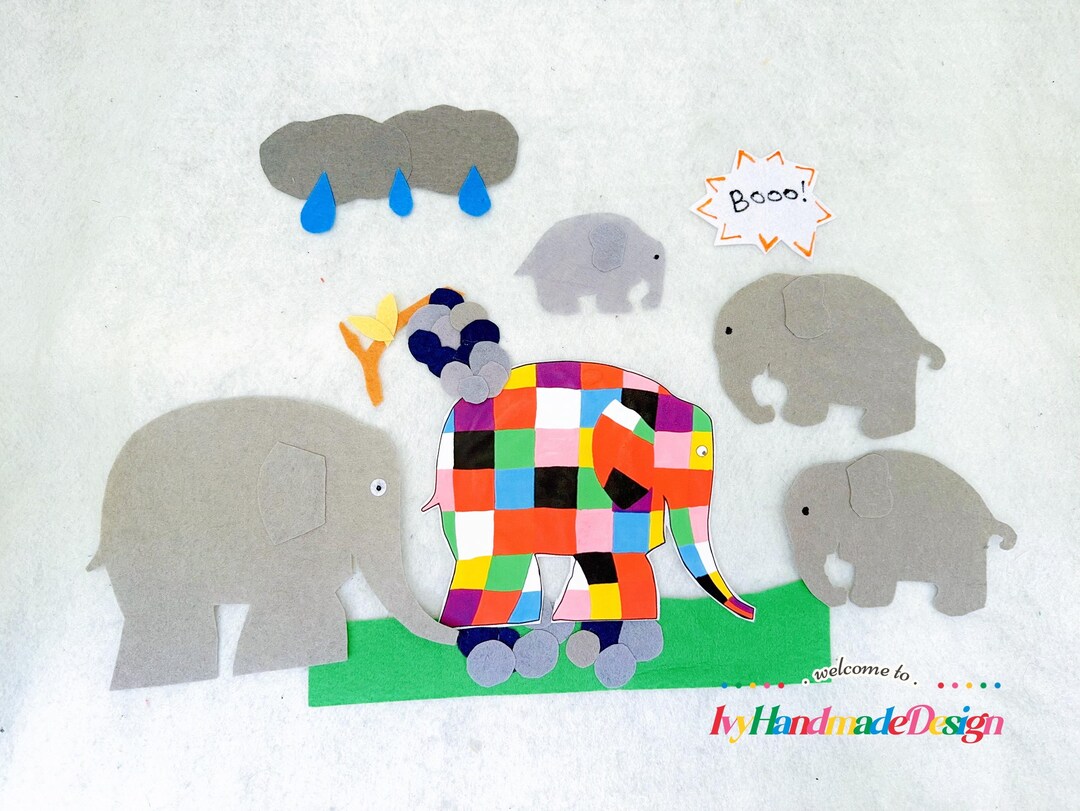 Elmer/the Story of a Patchwork Elephant/felt Story Set/teaching ...