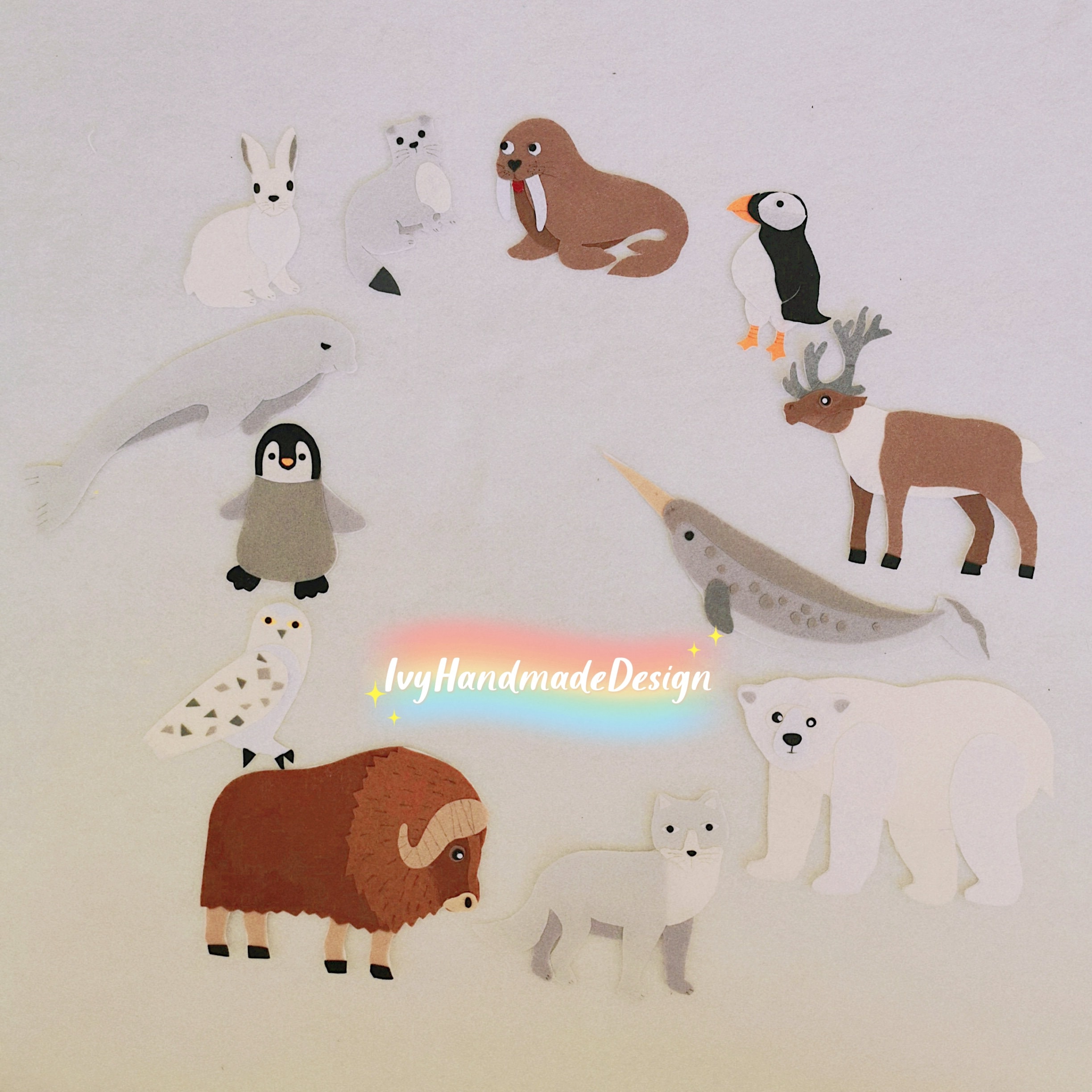 Arctic Animals Felt Story/preschool Flannel Board Winter Theme - Etsy