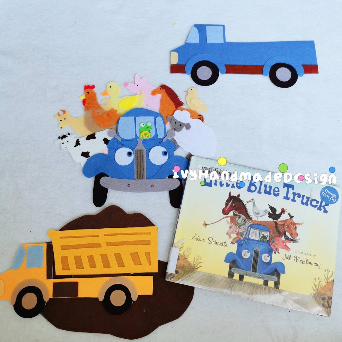 Little Blue Truck Farm Animals Felt Story - Etsy