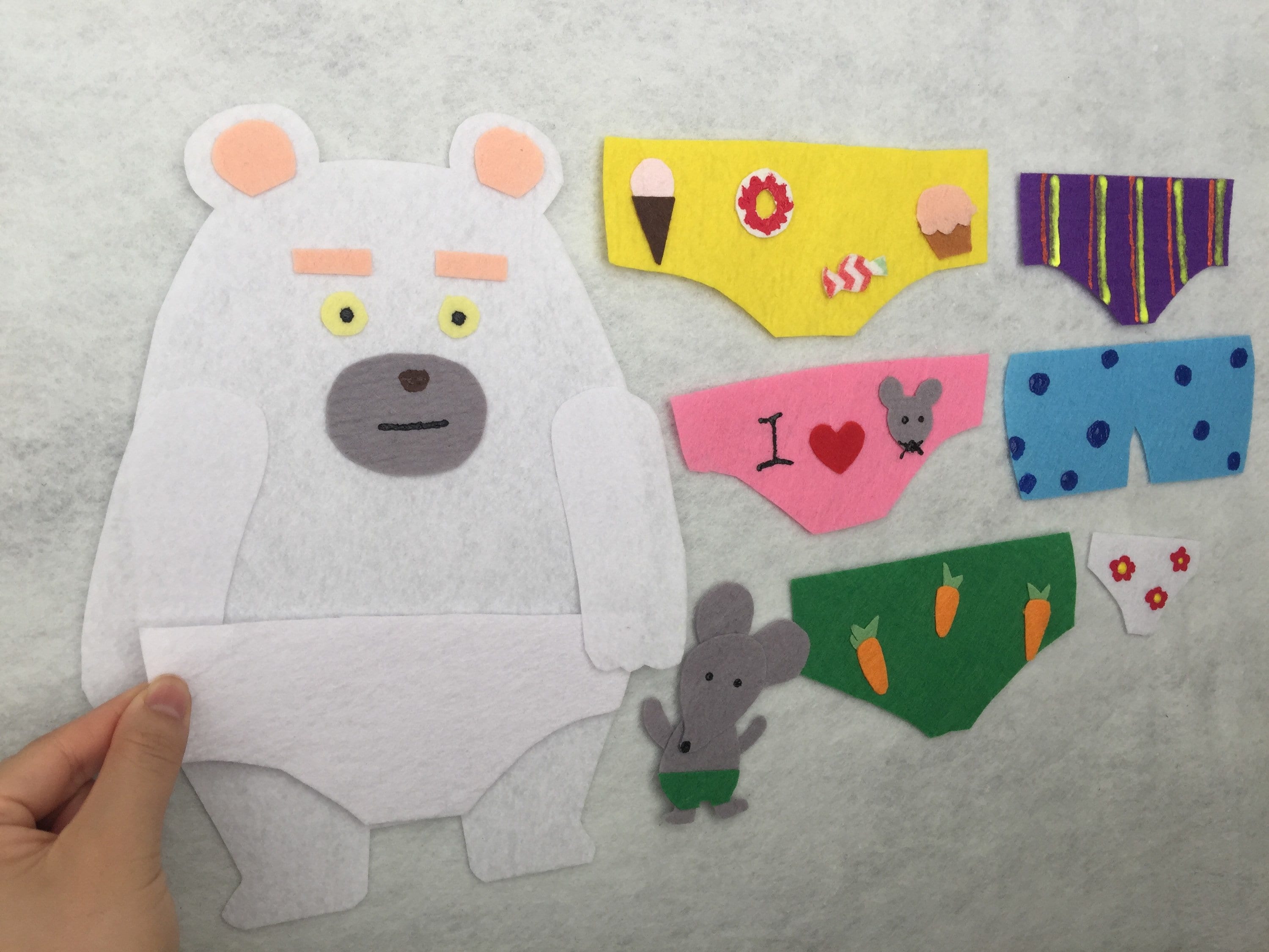 Polar Bear's Underwear Flannel Board Sets/felt | Etsy Canada