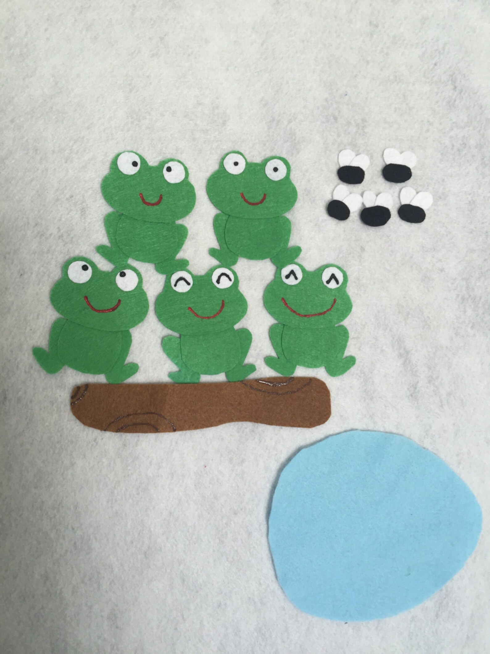 Five Little Speckled Frogs Felt Board Activity Set/ Flannel - Etsy
