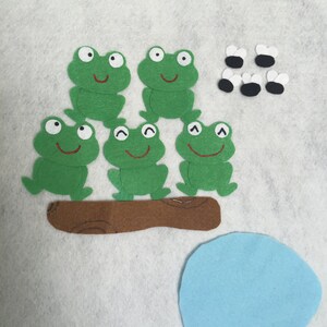 Five Little Speckled Frogs Felt Board Activity Set/ Flannel Board ...
