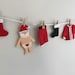 Santa's Christmas's Washing Line Bunting Garland/santa Claus Laundry ...