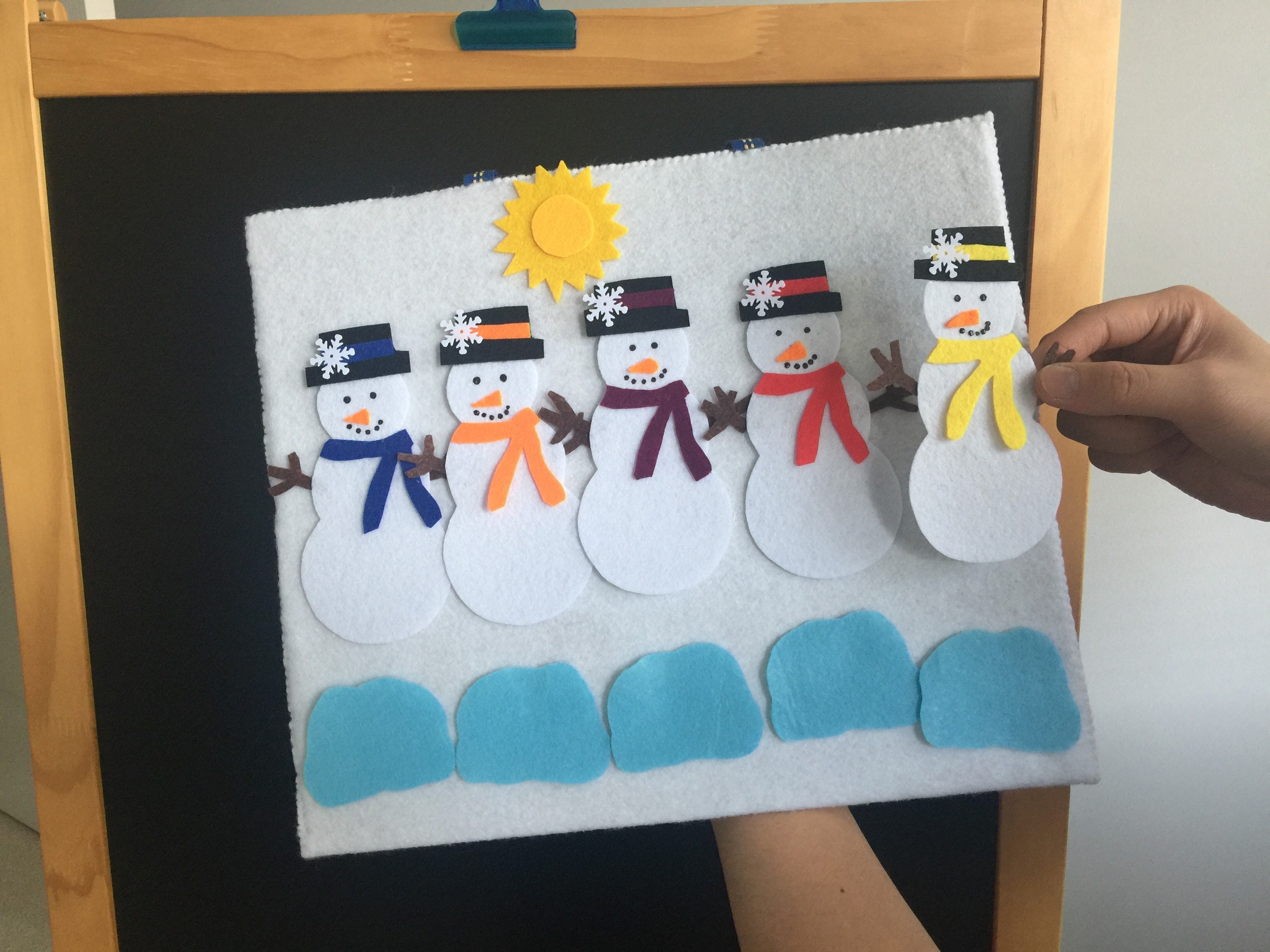Five Little Snowmen Felt Story/circle Time/flannel | Etsy