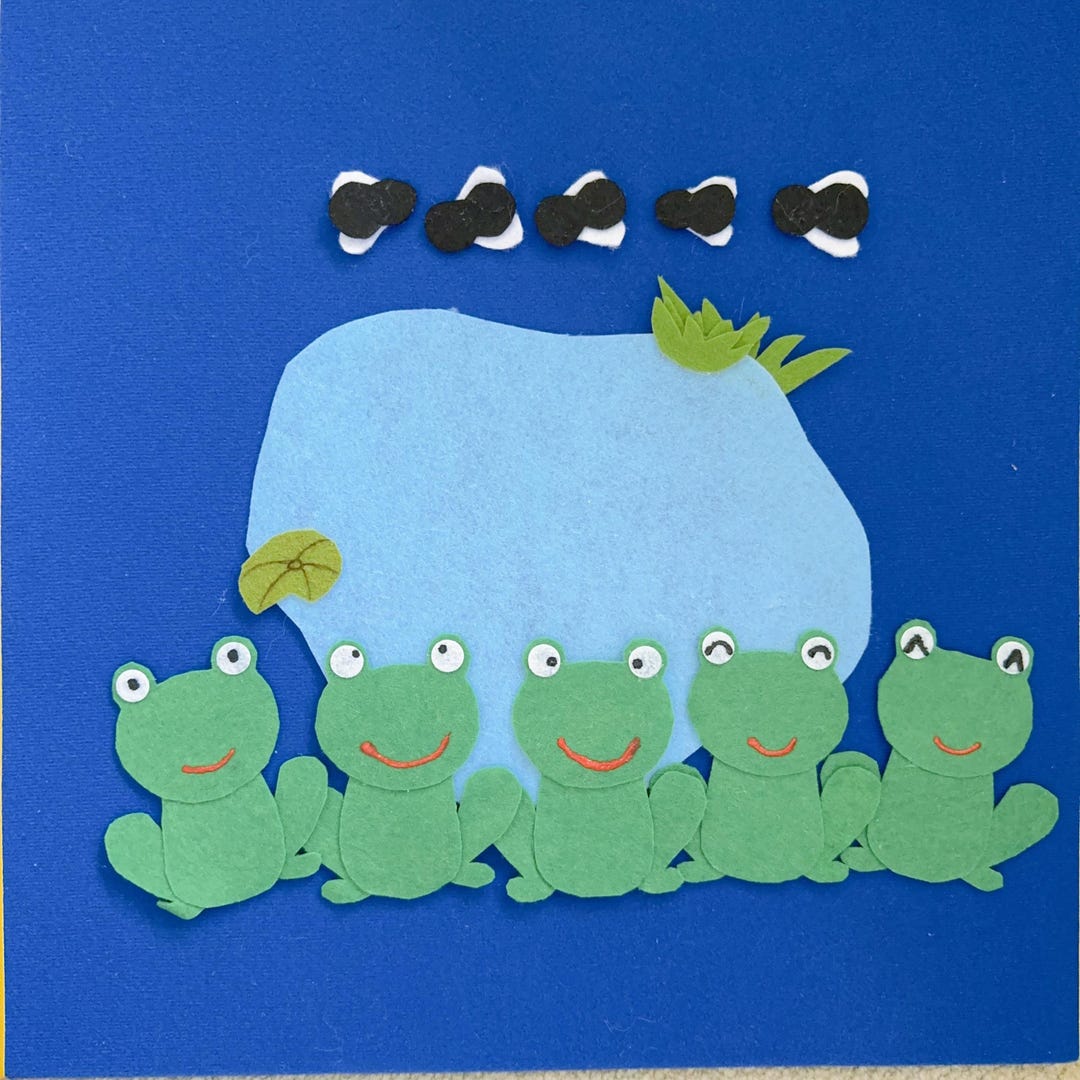 Five Little Speckled Frogs Felt Board Activity Set/ Flannel Board ...