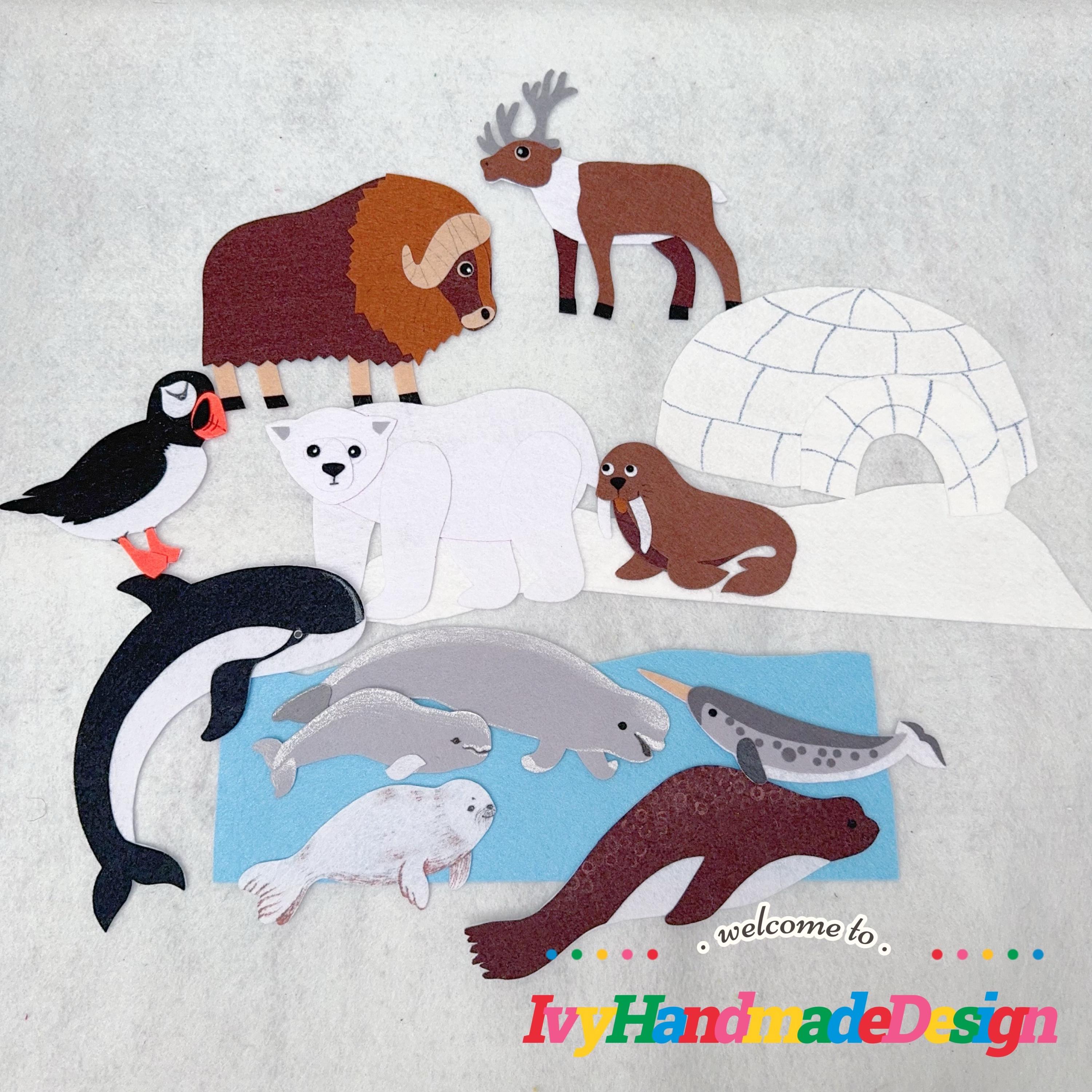 Baby Beluga/arctic Animal Felt Story/preschool Flannel Board Winter ...