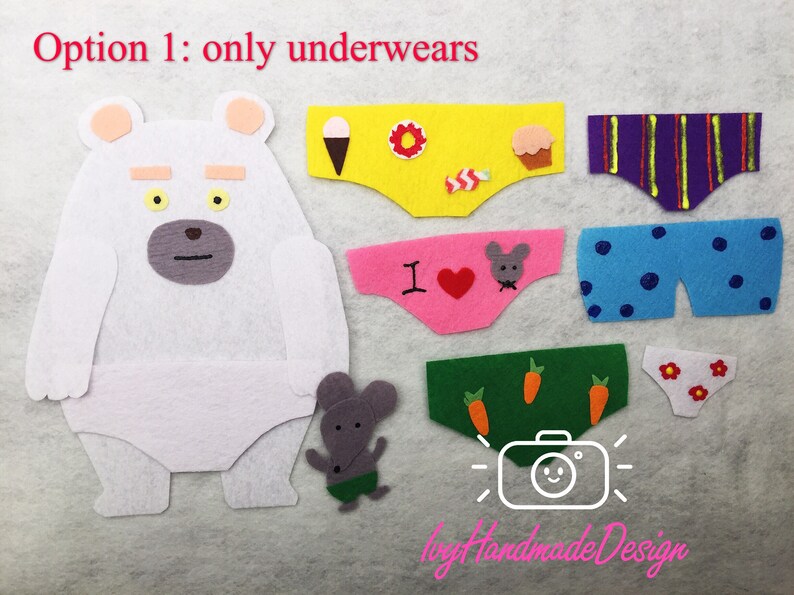 Polar Bear's Underwear Flannel Board Sets/felt | Etsy Canada