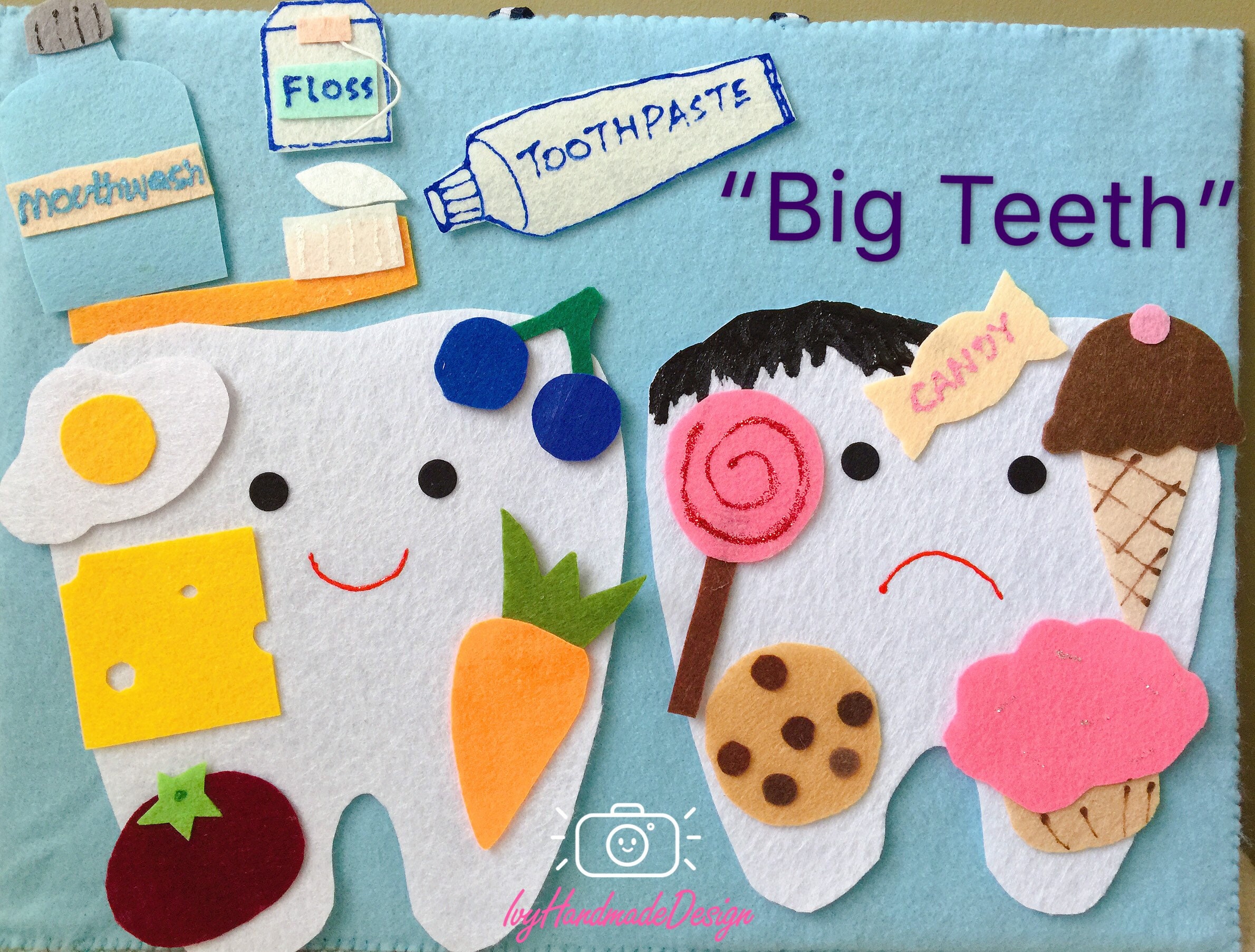 Tooth Brushing Happy Tooth Flannel Board Felt Board | Etsy