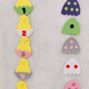 10 Little Chicks Egg Finger Puppets Felt Board Story/easter Eggs Circle ...