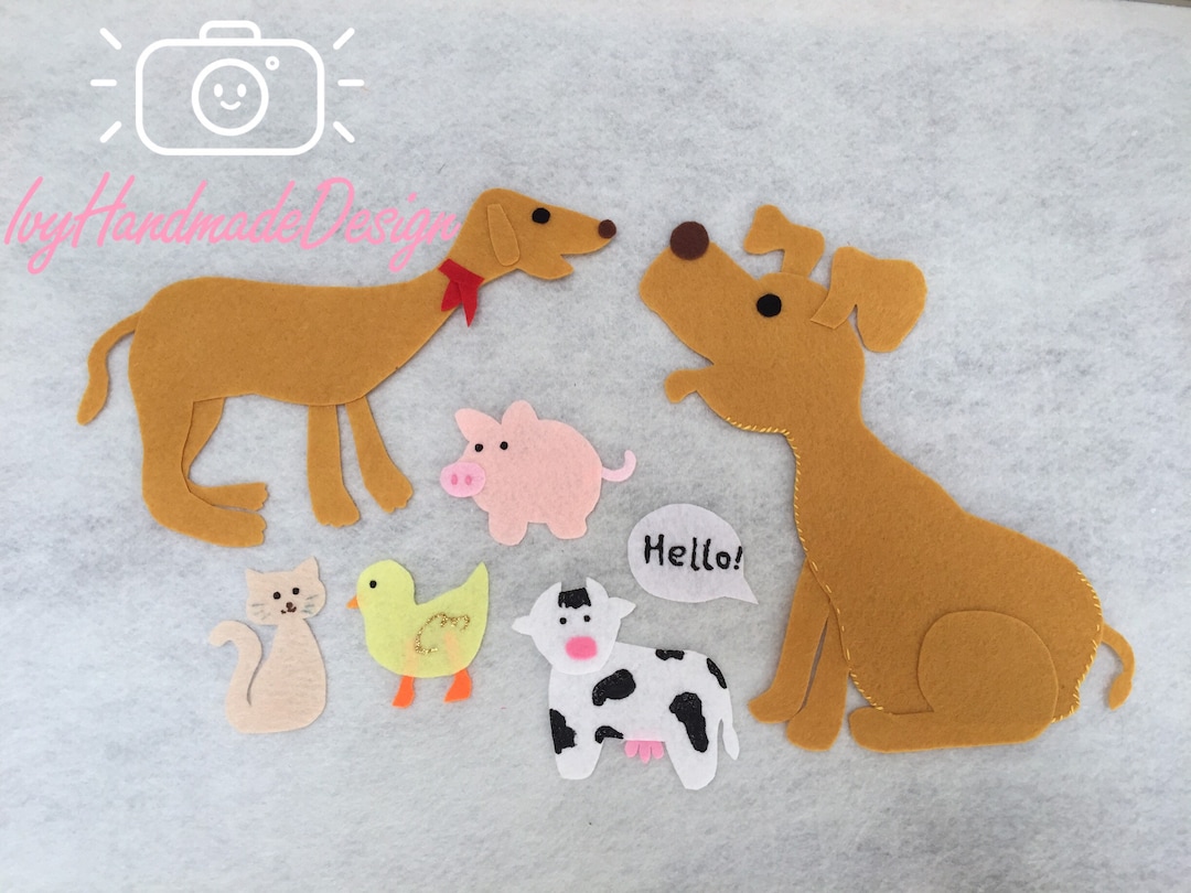 Bark, George Felt Story Set/teaching Resource/flannel Board/felt Board ...