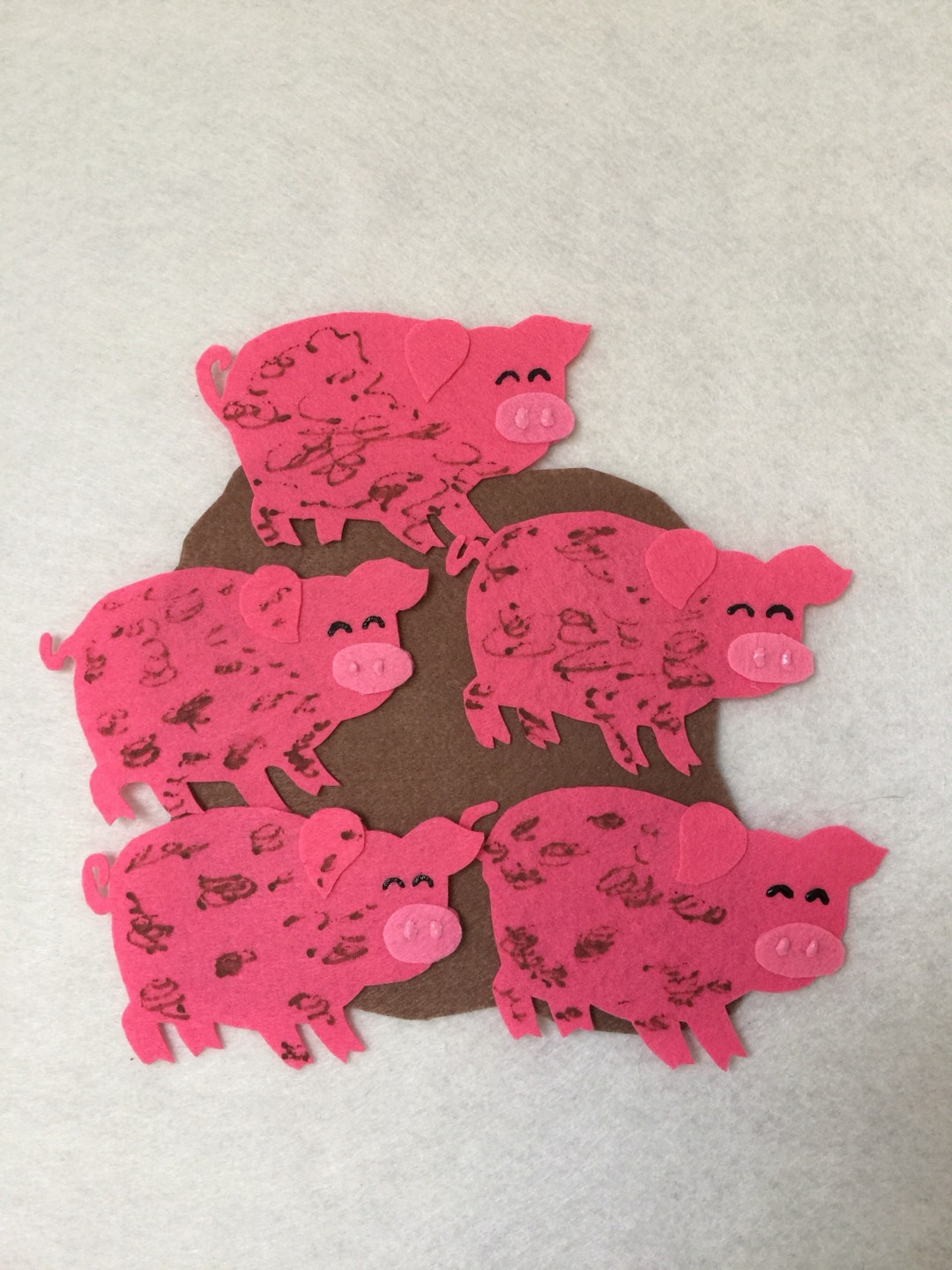 Five Pigs so Squeaky Clean/five Little Pigs Children's Felt Flannel ...