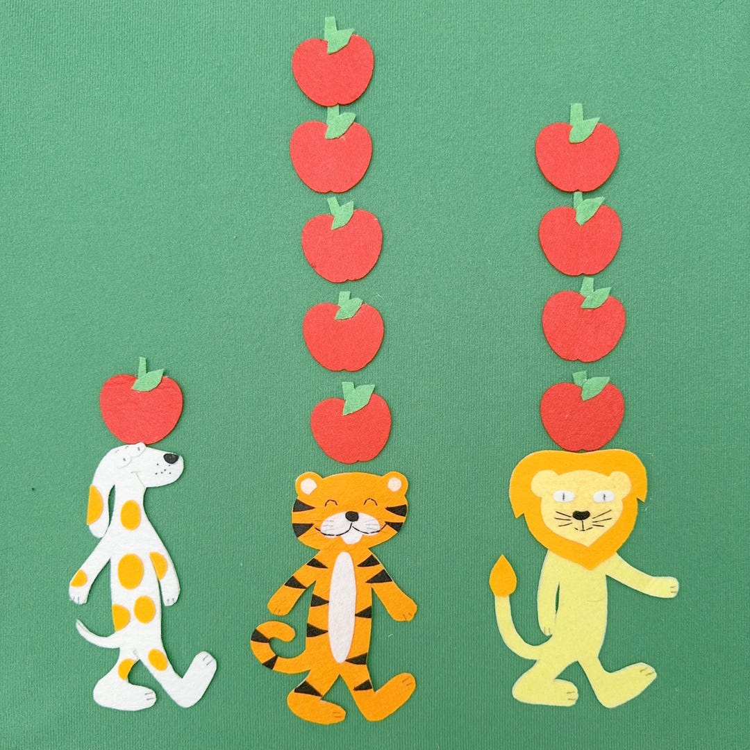 Ten Apples up on Top Felt Board Story/flannel Board/imagination ...