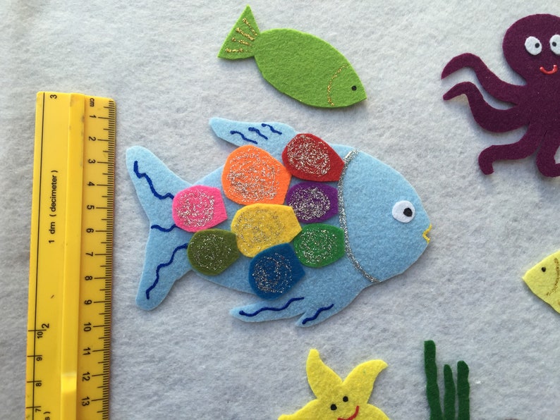 The Rainbow Fish Children Story Flannel board story felt | Etsy