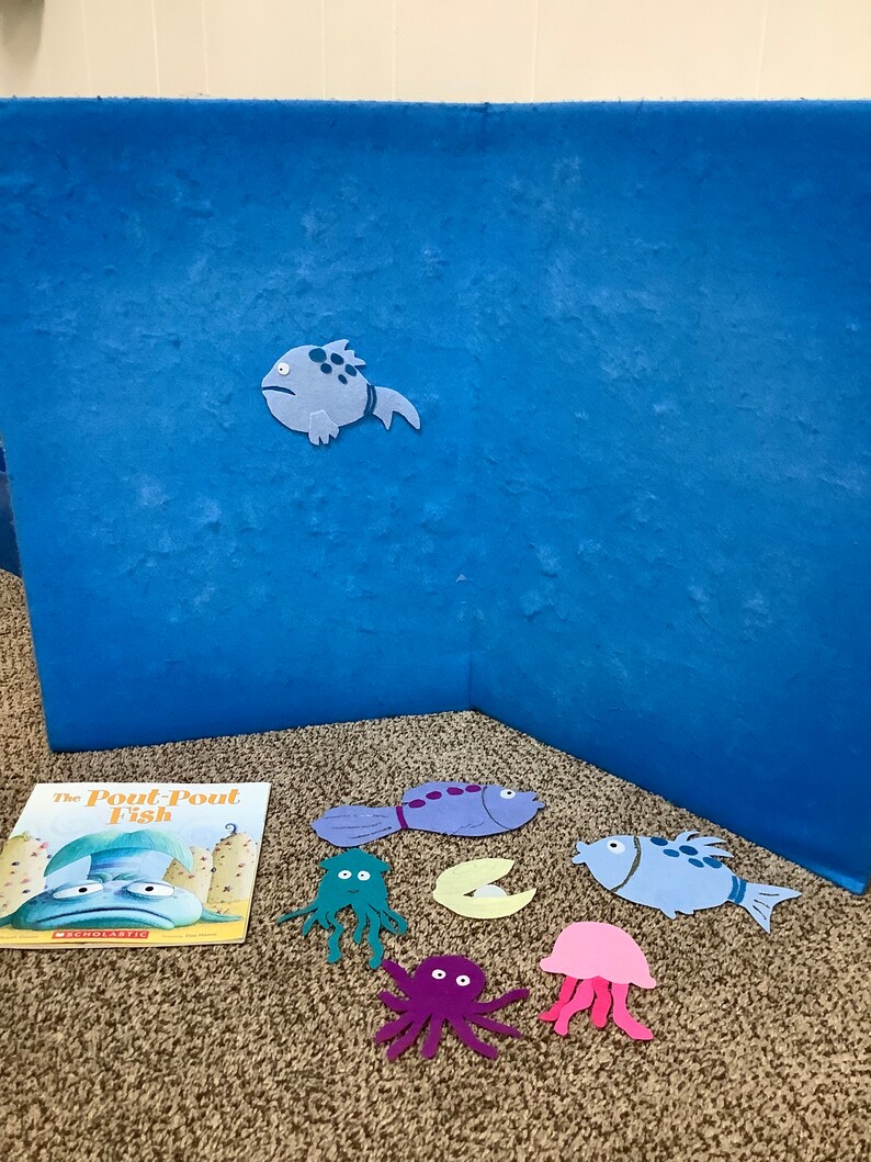 The Pout Pout Fish Children Story Flannel Board Story Felt | Etsy