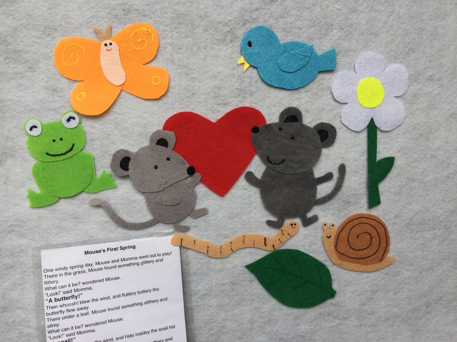 Mouse's First Spring Felt Story/Season Flannel | Etsy