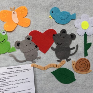 Mouse's First Spring Felt Story/season Flannel Board/preschool/teacher ...