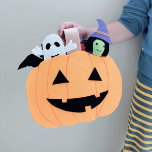 Halloween Felt Finger Puppet/big Pumpkin Story Telling Prop/witch ...