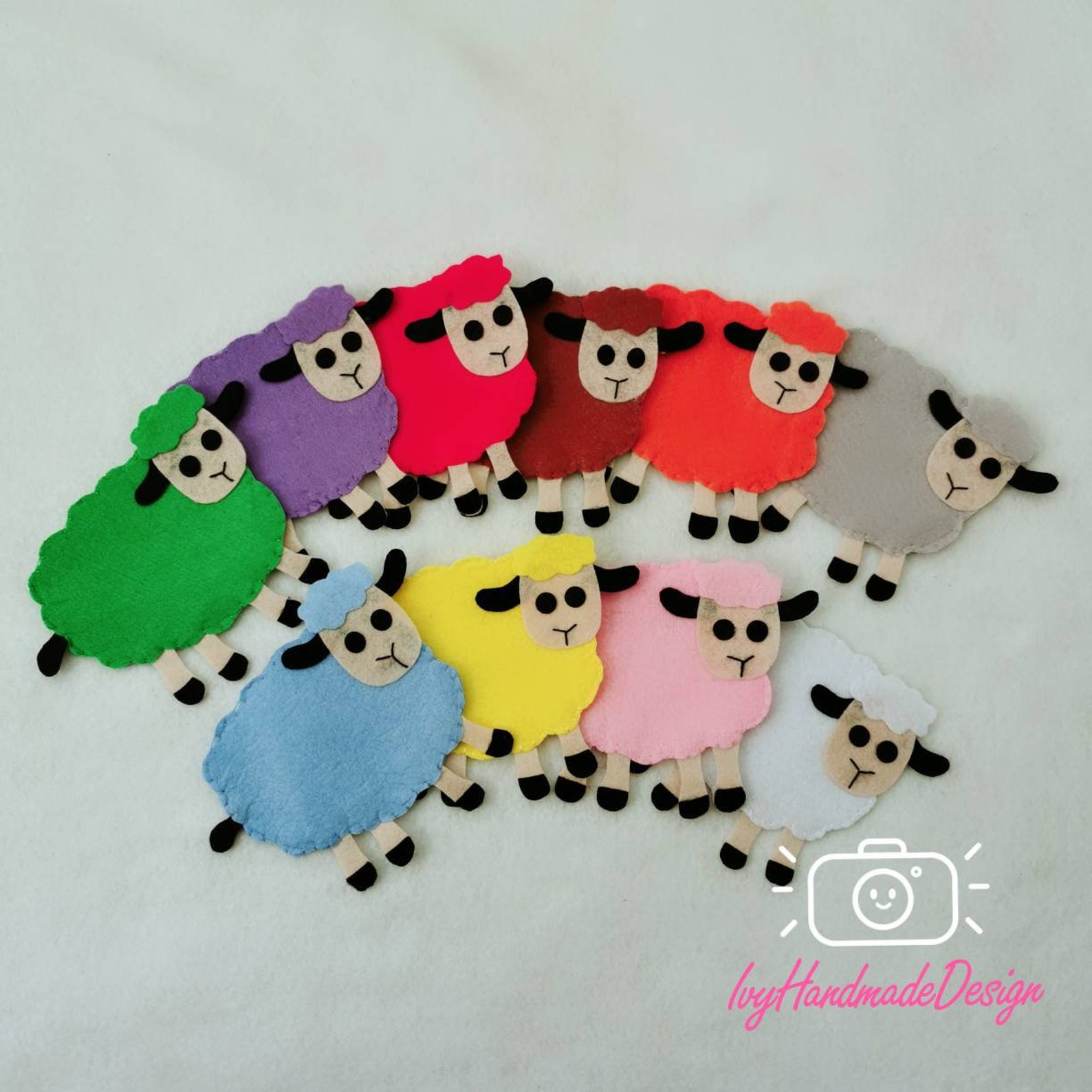 Mary Had a Colorful Lamb Flannel Board Story/10 Little Sheep Felt Board ...