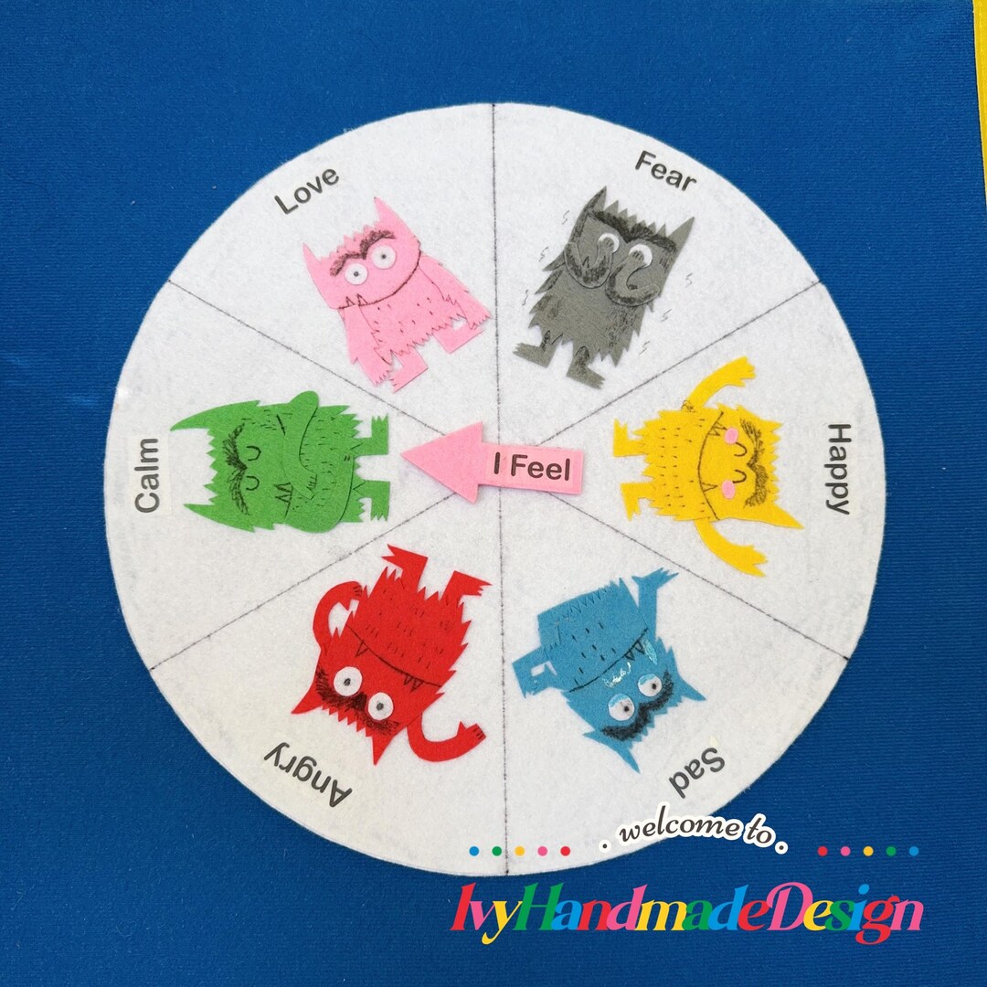 Color Monster Flannel Felt Board Story Wheel/color of Emotion Felt ...