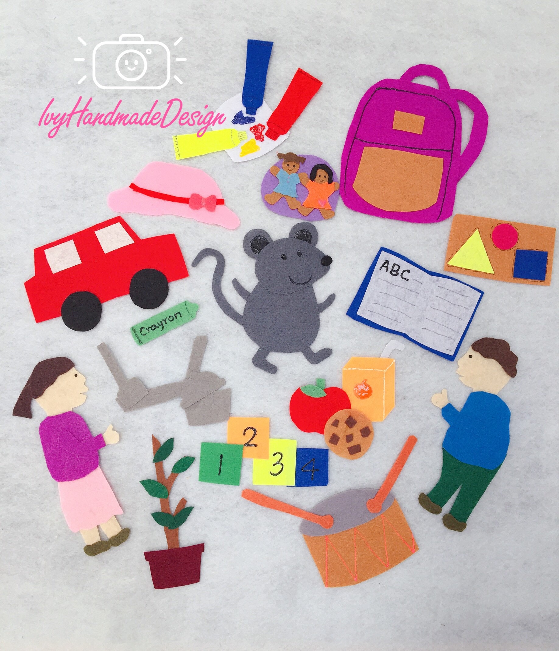 Mouse's First Day of School Felt Story/flannel - Etsy